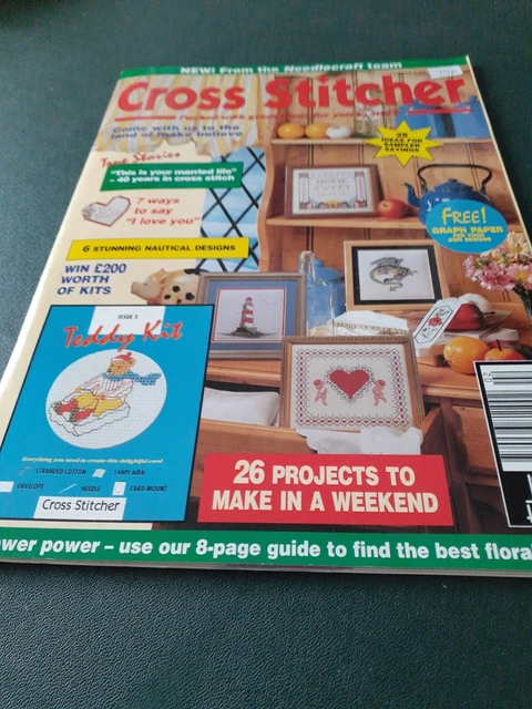 VINTAGE CROSS STITCHER Magazine Issue 3 Feb 1993 90 Pgs VGC No Cover ...