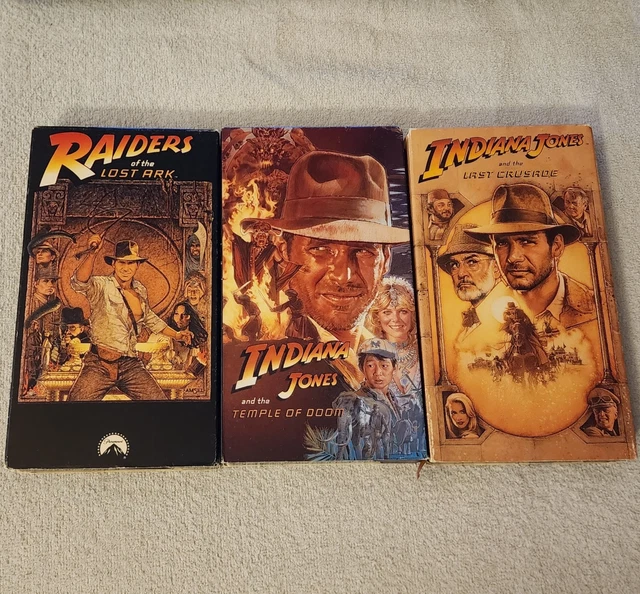 INDIANA JONES VHS Video Trilogy Raiders of the Lost Ark Temple Doom ...