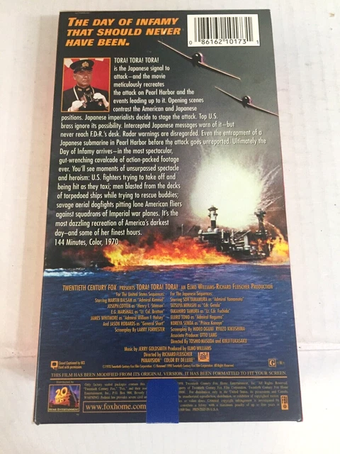 TORA TORA TORA Attack on Pearl Harbor VHS tape Ships Same Day With ...
