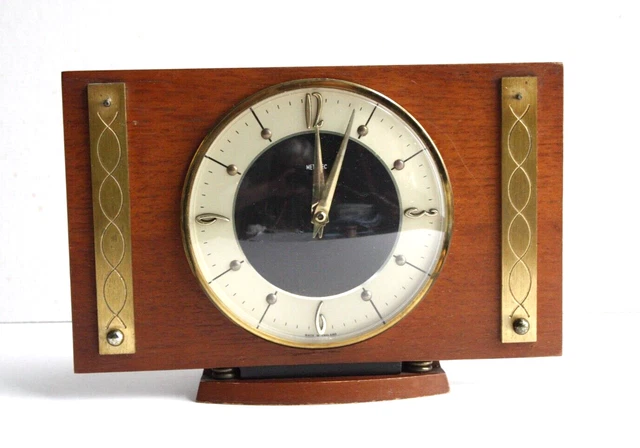VINTAGE METAMEC MECHANICAL mantle clock Retro design working £12.00 ...