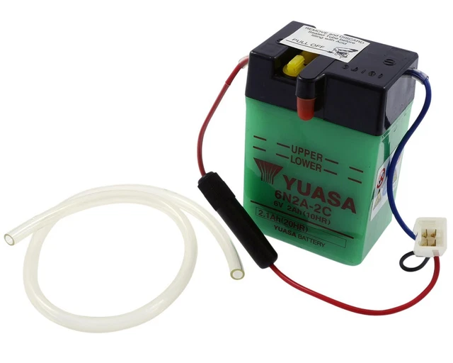 BATTERIE 6V 2AH YUASA 6N2A-2C sans acide de batterie EUR 29,87 ...