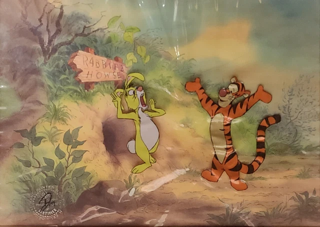 DISNEY: WINNIE THE Pooh-Rabbit and Tigger-Original Production Cel-1974 ...