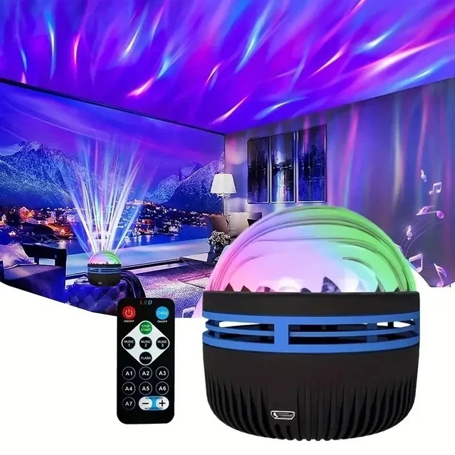 LED NORTHERN LIGHTS Galaxy Projection Lamp Aurora Star Projector Night ...