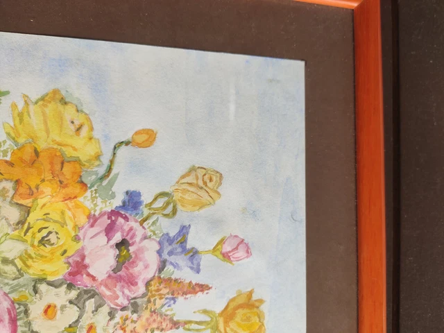 ANCIEN TABLEAU AQUARELLE signé myriam nature morte EUR 10,00 - PicClick FR