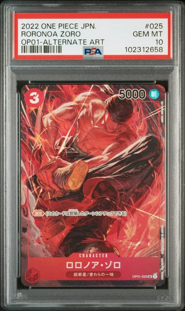 PSA 10 - Roronoa Zoro - OP01 025 Alt Art SR - Japanese - OP One Piece TCG EUR 77,95 - PicClick DE