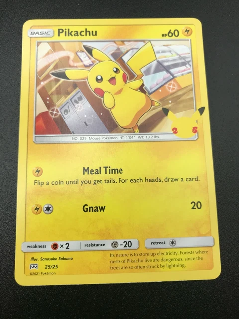 PIKACHU RARE 25/25 McDonalds 25th Anniversary Pokemon SWSH Promo NM ...