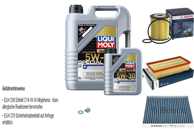 BOSCH INSPECTION SET 6L Liqui Moly Spécial Tec F 5W-30 pour de Toyota EUR 127,24 - PicClick FR