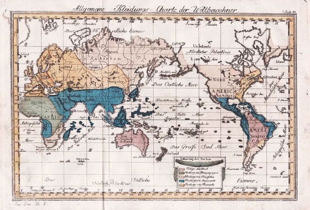 WORLD MAP CARTE du monde carte du monde carte zatta gravure sur cuivre ...