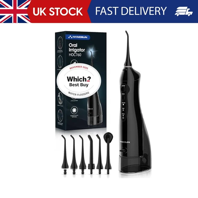 HANGSUN WATER FLOSSER for Teeth Cordless Oral Irrigator Dental Water ...