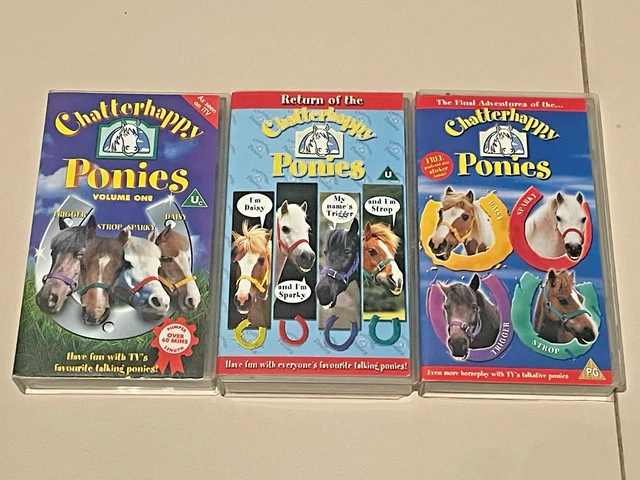TESTED 3 CHATTERHAPPY Ponies VHS Video Tapes - Vol 1, Return, Final ...