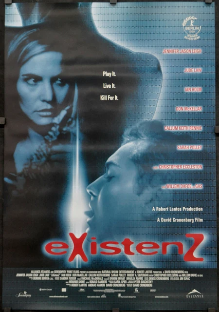 EXISTENZ 1999 AUTHENTIQUE 27X39 S/S Film Affiche Jude Law Jennifer ...