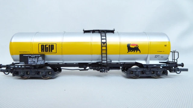 ROCO SPUR H0, 4-achs Kesselwagen "AGIP" mit KKK, Nr 46193 in OVP. EUR ...