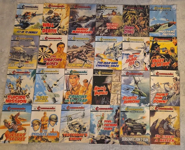 24X COMMANDO War Comics Issue number range 1851 - 1896 Job Lot Bundle ...