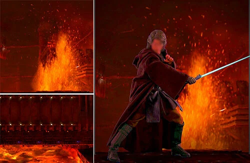 IKEA DETOLF DIORAMA Backdrop~Star Wars~Mustafar 1 For Hot Toys 1/6 ...