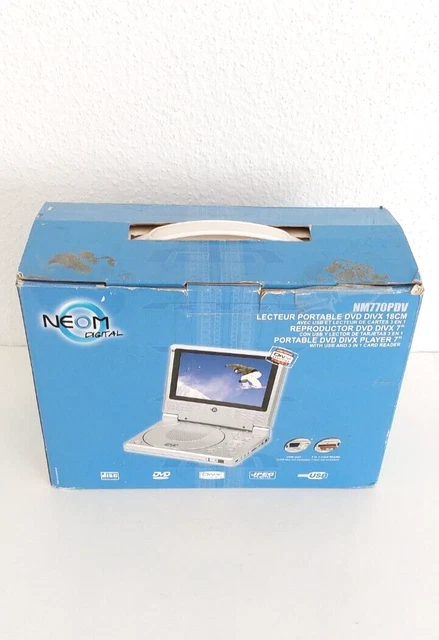 NEOM NM770PDV LECTEUR DVD Portable Voiture DivX Vidéo Film Player USB ...