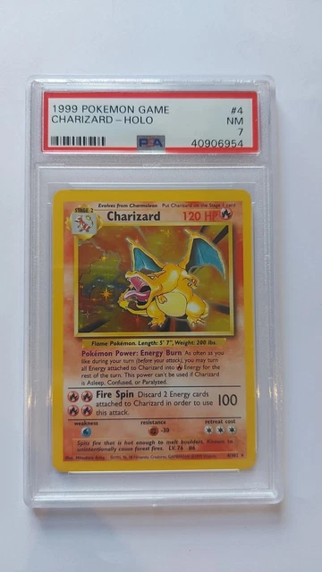 PSA 7 CHARIZARD Holo Base Set 1999 WOTC 4/102 Pokemon Card TCG EUR 453 ...