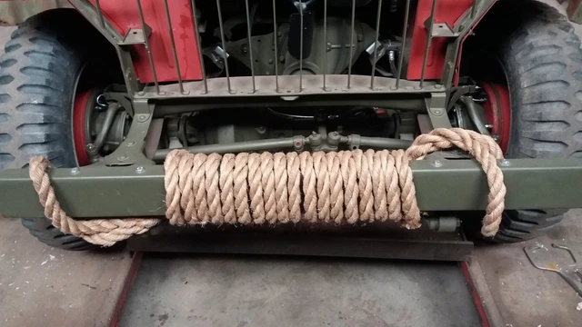 WW2 JEEP Mb/Gpw 25' Hemp Tow/Bumper Rope £35.00 - PicClick UK