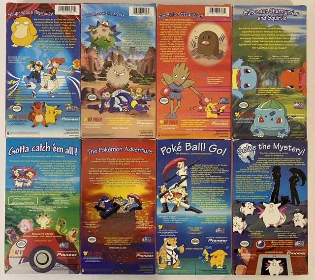 POKEMON VHS LOT - 8 Tapes Animated Series Dubbed Anime Vis Video ...
