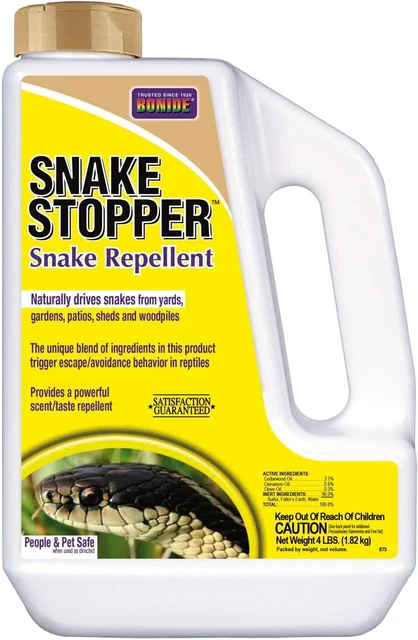 SNAKE STOPPER SNAKE Repellent, 4 Lb. Ready-To-Use Granules for Outdoor ...