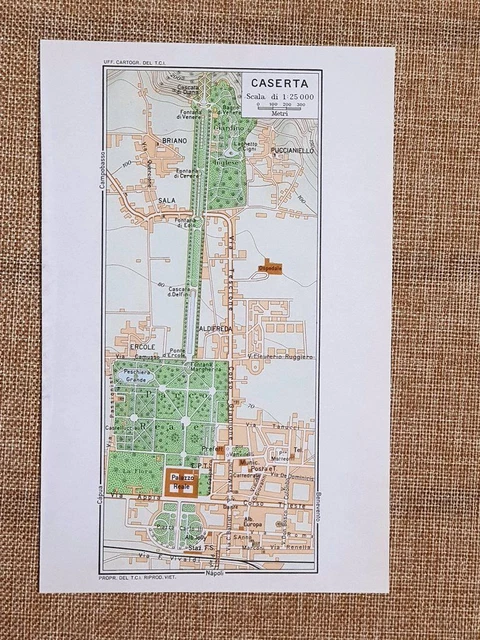 CARTA GEOGRAFICA, PIANTA o piantina del 1976 La città di Caserta ...