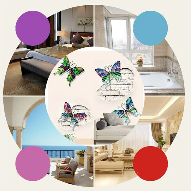 LA DÉCORATION PAPILLON artistique en fer améliore l'attrait visuel de votre es EUR 10,97 ...