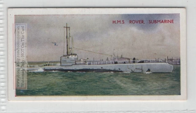 BRITISH ROYAL NAVY HMS 'Rover' Rainbow Class Submarine 1930s Ad Trade ...