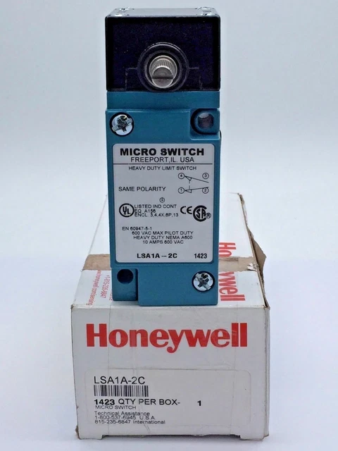 HONEYWELL LSA1A-2C HEAVY-DUTY Limit Switch Micro HDLS Series Plug-in ...