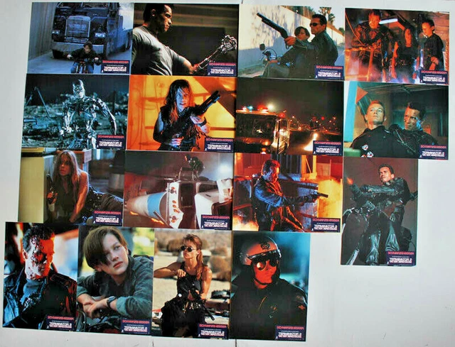 TERMINATOR 2 ARNOLD Schwarzenegger German lobby card set 16 Linda ...