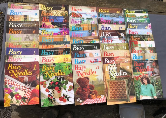 VINTAGE BUSY NEEDLES Magazine - Marshall Cavendish Nos 1 - 98 (Joblot ...