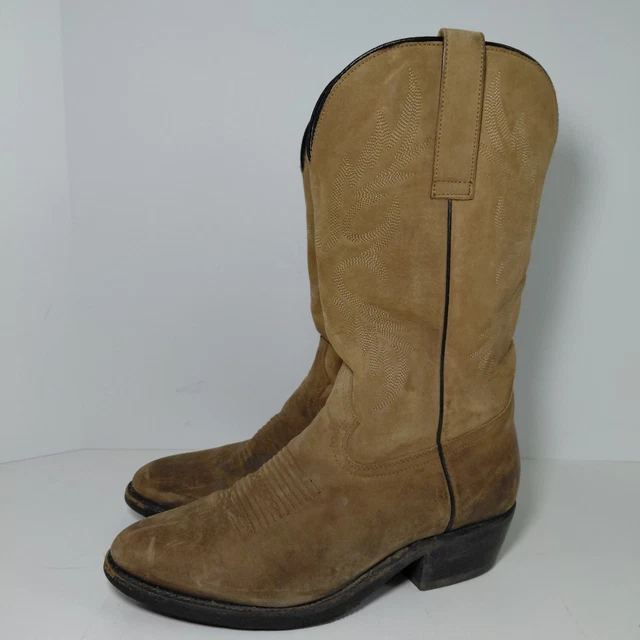 MASTERSON BOOT CO Cowboy Brown Leather Boots Men's Size 8.5 D £31.81 ...