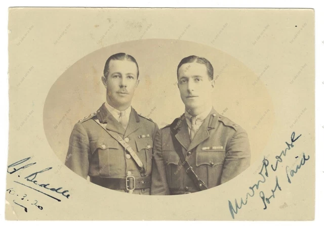 WW1 ERA PHOTO Staff Officers, incl RP Biddle 2/5th Bn Hampshire ...