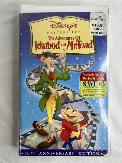 DISNEY ADVENTURES OF Ichabod & Mr. Toad VHS Masterpiece 50th Edition ...