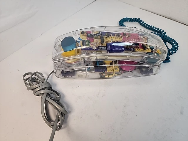 VINTAGE CONAIR TRANSPARENT Phone Retro 80s 90s Clear Neon Model SW205 ...