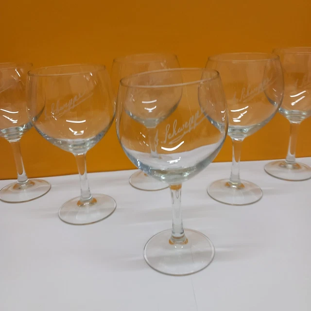 6 SCHWEPPES BRANDED Gin Balloon Glasses – Large Copa de Balon Style ...