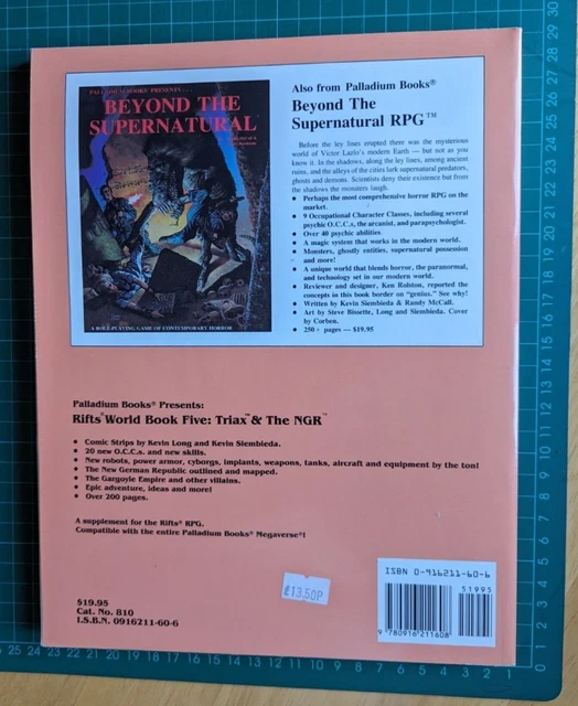 PALLADIUM BOOKS - Triax and the NGR - libro mondiale Rifts 5. Prima ...