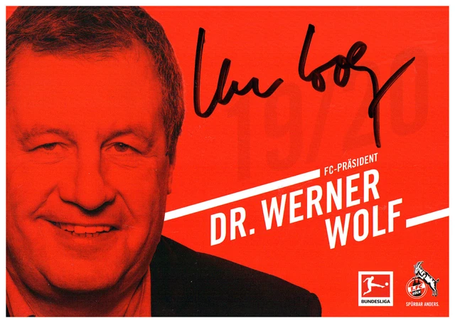 AUTOGRAMM - DR. Werner Wolf (1. FC Köln) - 2019/2020 EUR 4,95 - PicClick DE
