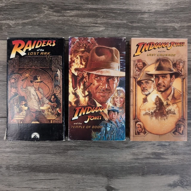 INDIANA JONES TRILOGY VHS Lot Raiders Lost Ark Temple of Doom Last ...