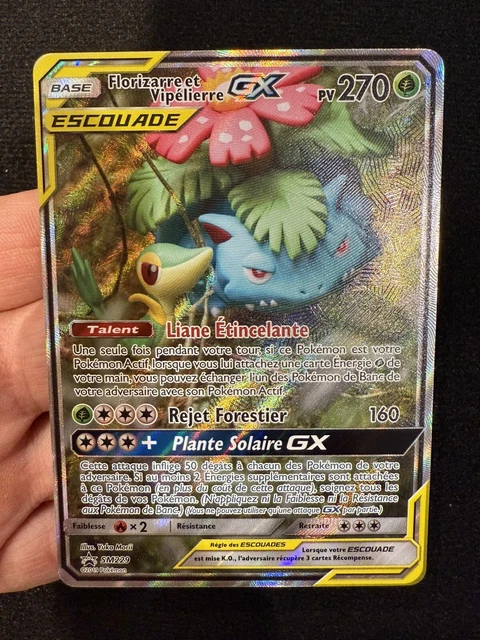 CARTE POKÉMON FLORIZARRE et Vipélierre GX SM229 PROMO Escouade Soleil ...