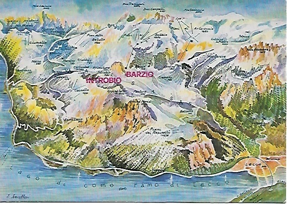 LAGO DI COMO - Introbio-Barzio - Cartina - Nv EUR 4,50 - PicClick IT