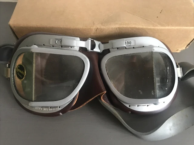 VINTAGE WW2 RAF MK VIII Flying Aircraft Pilot Goggles Mark 8 In Box Not ...