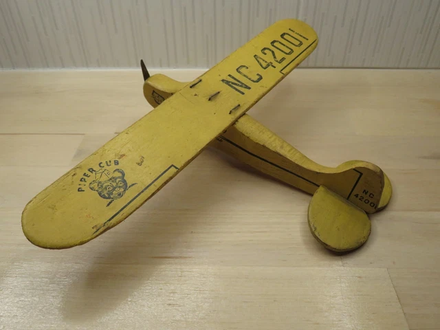 VINTAGE PIPER CUB Wood Airplane Salesman Sample Model Plane £30.55 ...