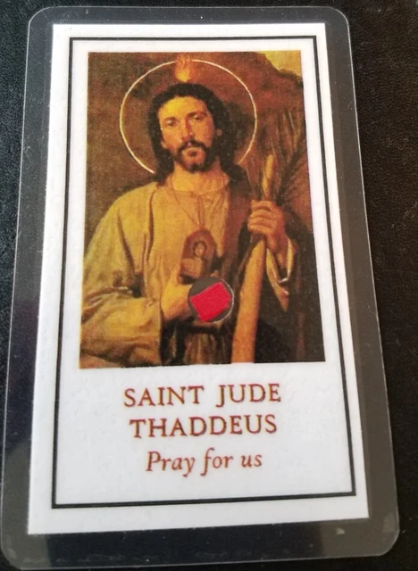 ST. JUDE THADDEUS Apostle Relic Holy Card Patron Saint Desperate ...