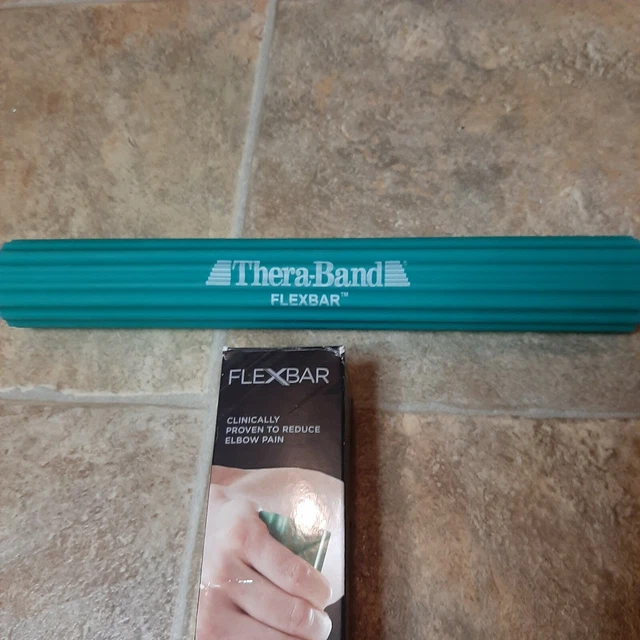 THERABAND FLEXBAR GREEN Tennis Elbow Therapy Relieve Tendonitis Pain ...