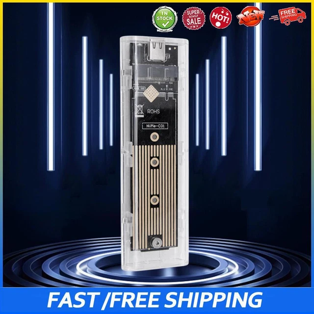 M.2 NVME PCIE NGFF SSD Case External Enclosure (Transparent Box/Dual Protocol) EUR 17,05 ...