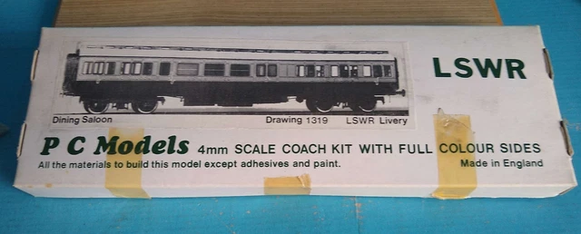 BOXED P C Models Metal & Brass 4mm Kit - LSWR Corridor Dining Saloon ...