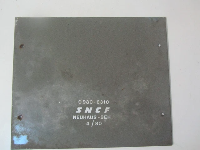 PLAQUE ÉMAILLÉE DE PN "Formellement ...", chemin de fer français EUR 50 ...