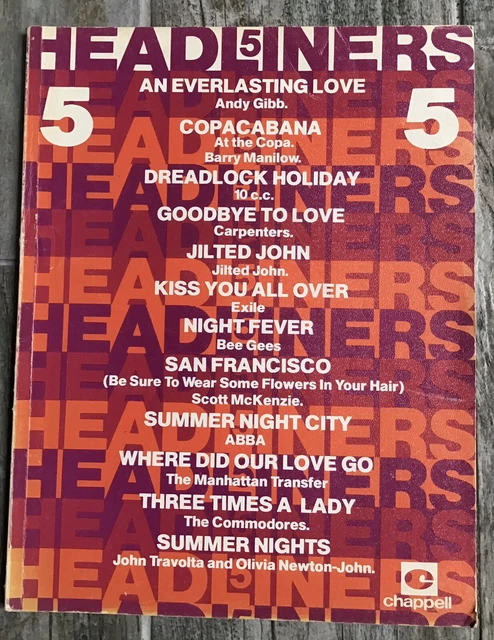 HEADLINERS 5 SONGBOOK £1.99 - PicClick UK