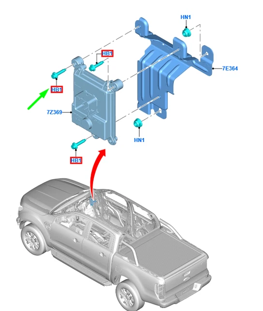 FORD RANGER T6 MK1 Transmission Control Module Bolt 5291194 NEW GENUINE ...