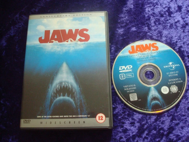 DVD.JAWS.25TH ANNIVERSARY EDITION.WIDESCREEN.SHARK Horror.spielberg.uk ...