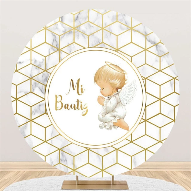 GOLD BABY DIAMOND Pattern Baby Shower Round Backdrop $36.09 - PicClick AU